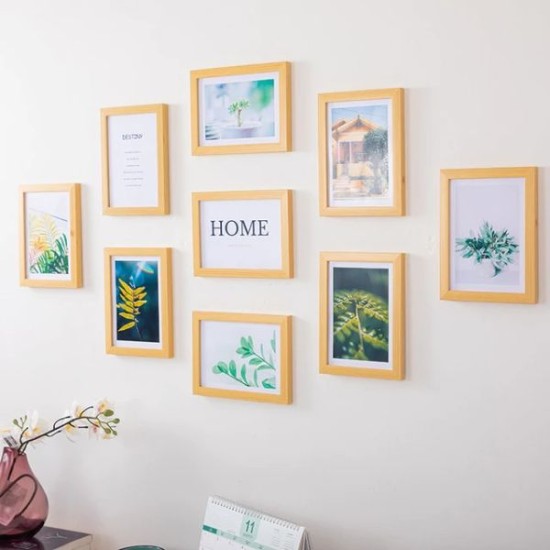 Wall Hanging Photo Frame Gallery Set of 9